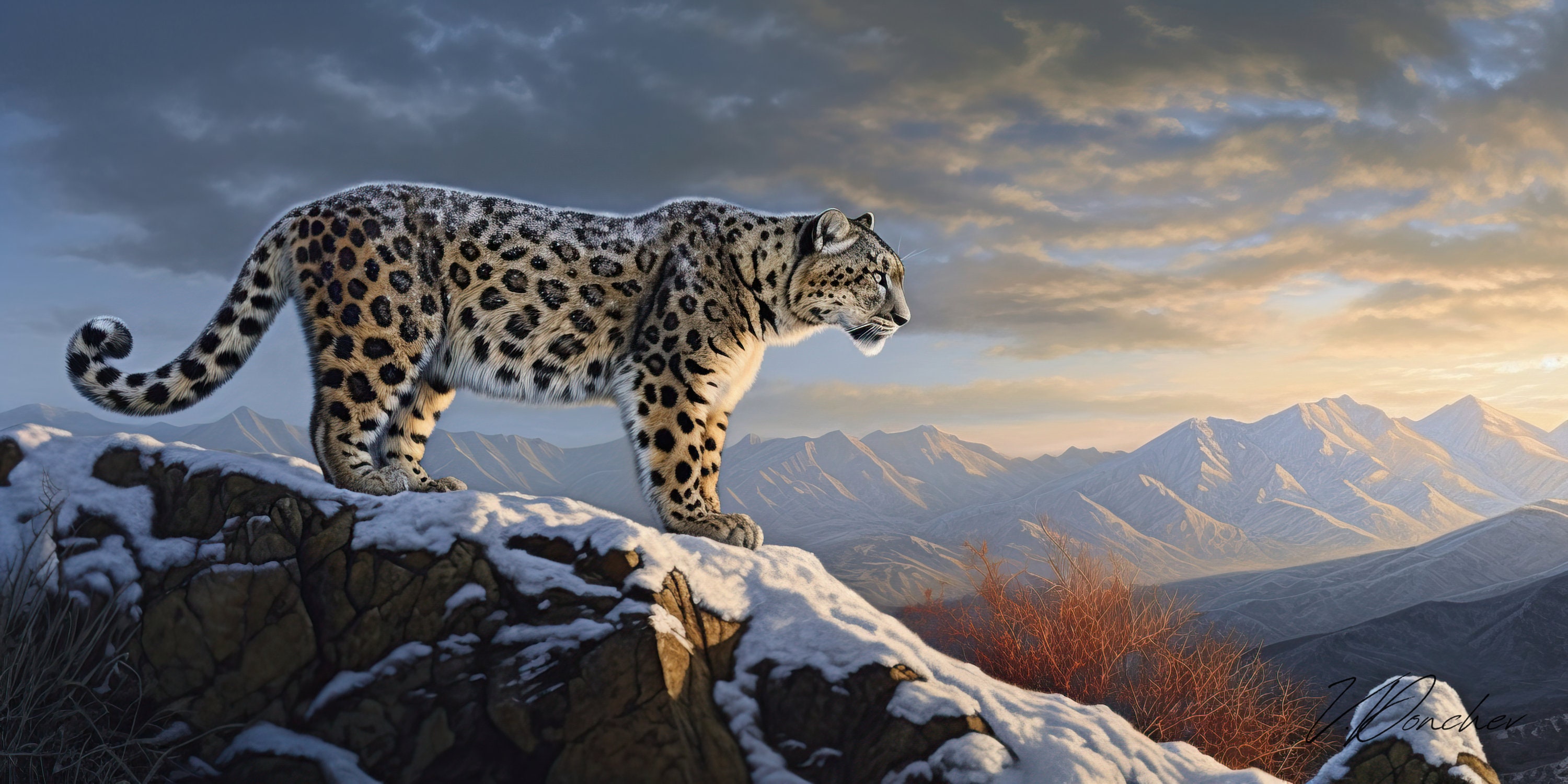Snow Leopard Painting Part 2 - Etsy