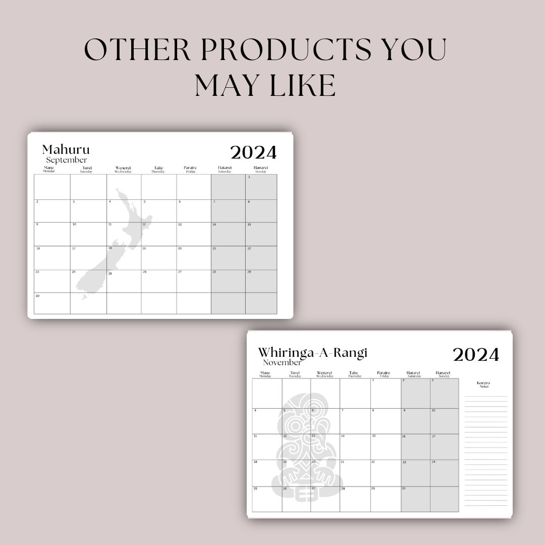 Maori Calendar Maori New Zealand Calendar Maori Wall - Etsy Australia