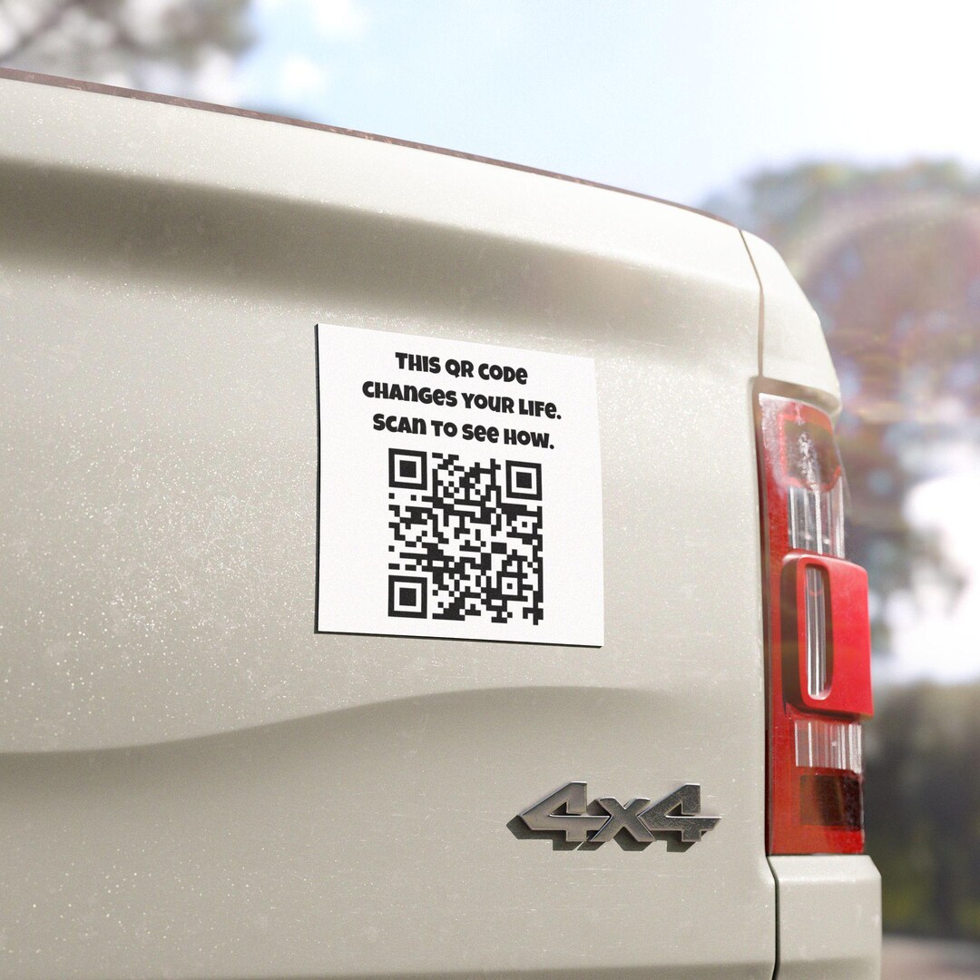 Rickroll QR Code Magnet Viral Prank Gift | Funny Car Decal | This QR ...