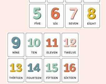 Monsters Numbers Flashcards, Printable, Counting, Learn Numbers ...