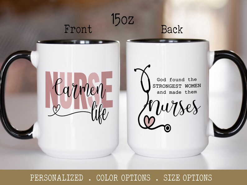 Personalized Nurse Mug, Custom Nurse Gift, Nurse Life Coffee Mug - Etsy