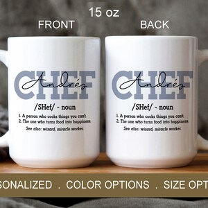 Custom Chef Gift Mug, Personalized Coffee Mug for Chef, Best Chef Ever ...