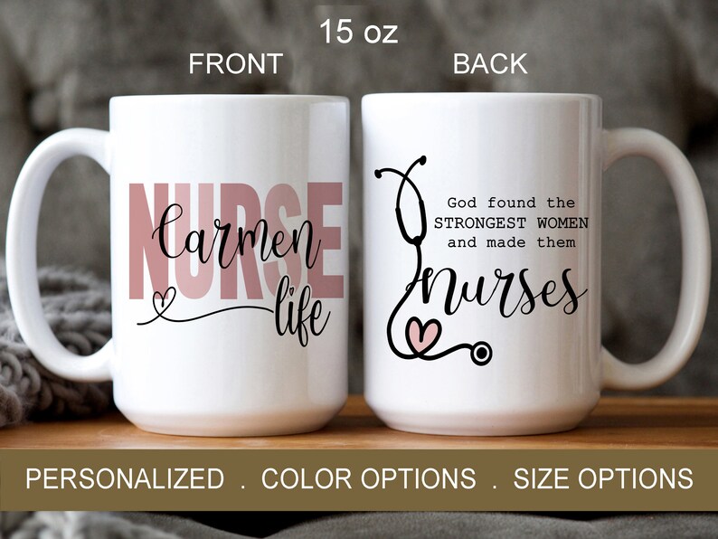 Personalized Nurse Mug, Custom Nurse Gift, Nurse Life Coffee Mug ...