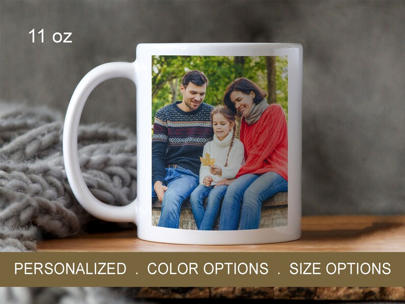 Custom Photo Mug, Personalized Mug With Your Photo and Text, Picture ...