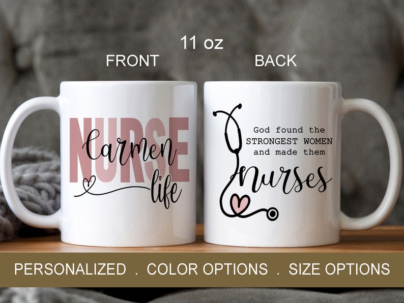 Personalized Nurse Mug, Custom Nurse Gift, Nurse Life Coffee Mug ...