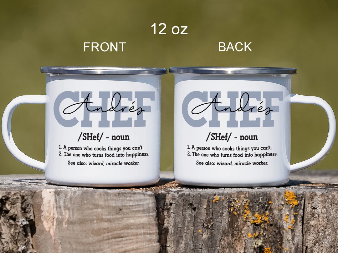 Custom Mug for A Chef, Best Chef Ever, Personalized Chef Enameled Mug ...