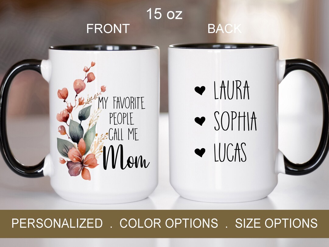 Custom Mom Mug From Kids, Mom Birthday Gift With Names, Present for ...