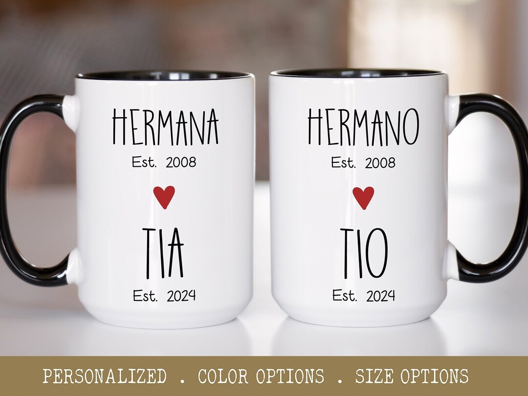 Personalized Tia-tio Mug, Pregnancy Reveal Gift, Baby Announcement in ...
