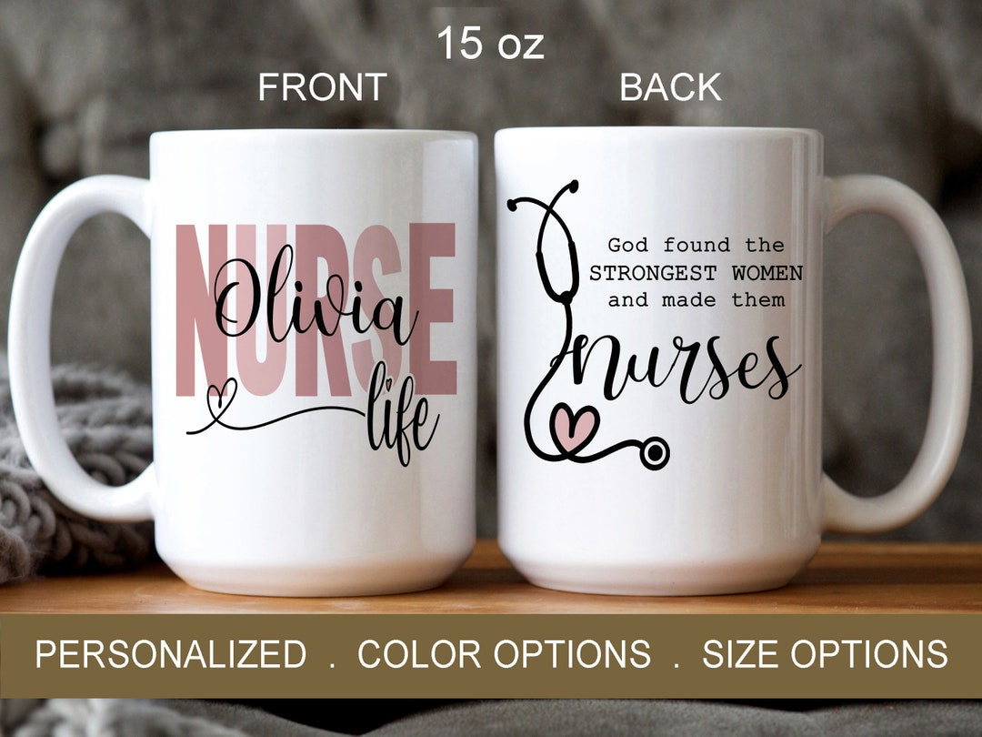 Custom Nurse Gift Personalized Nurse Mug Gift, Nurse Life Coffee Mug ...