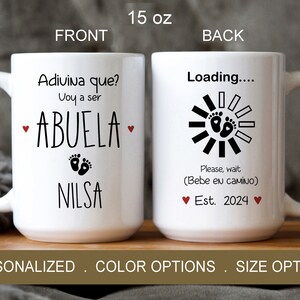 Custom Abuela Abuelo Gift, Personalized New Abuela Y Abuelo, Baby ...