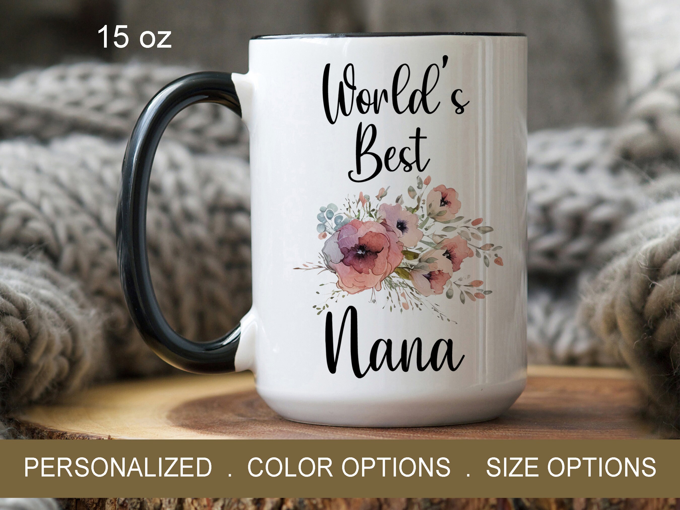 Custom Nana Mug With Name, Nanny Gift Mothers Day Mug, Nanny Gift From ...