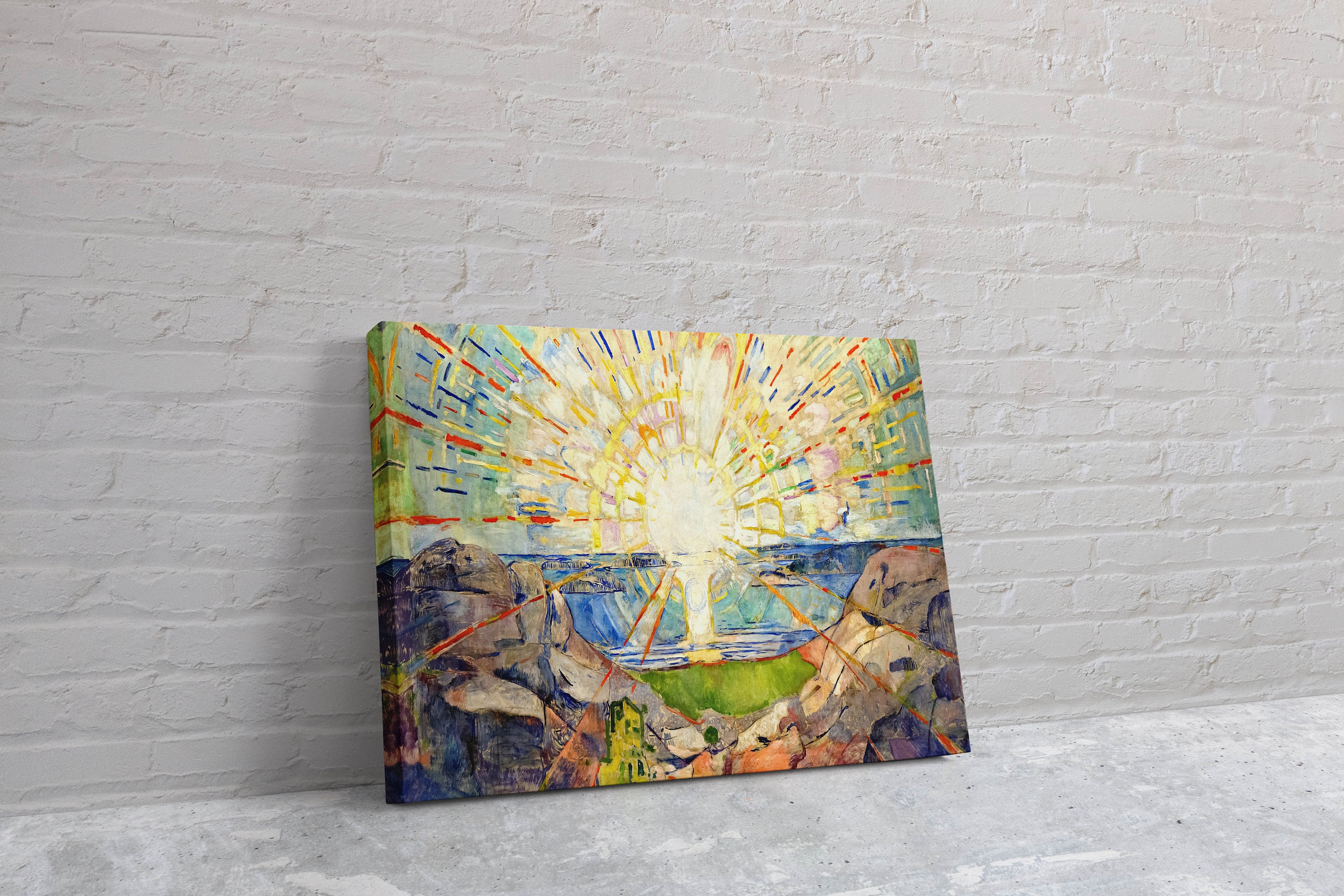 Edvard Munch the Sun Modern Mural Painting Sunshine Poster - Etsy