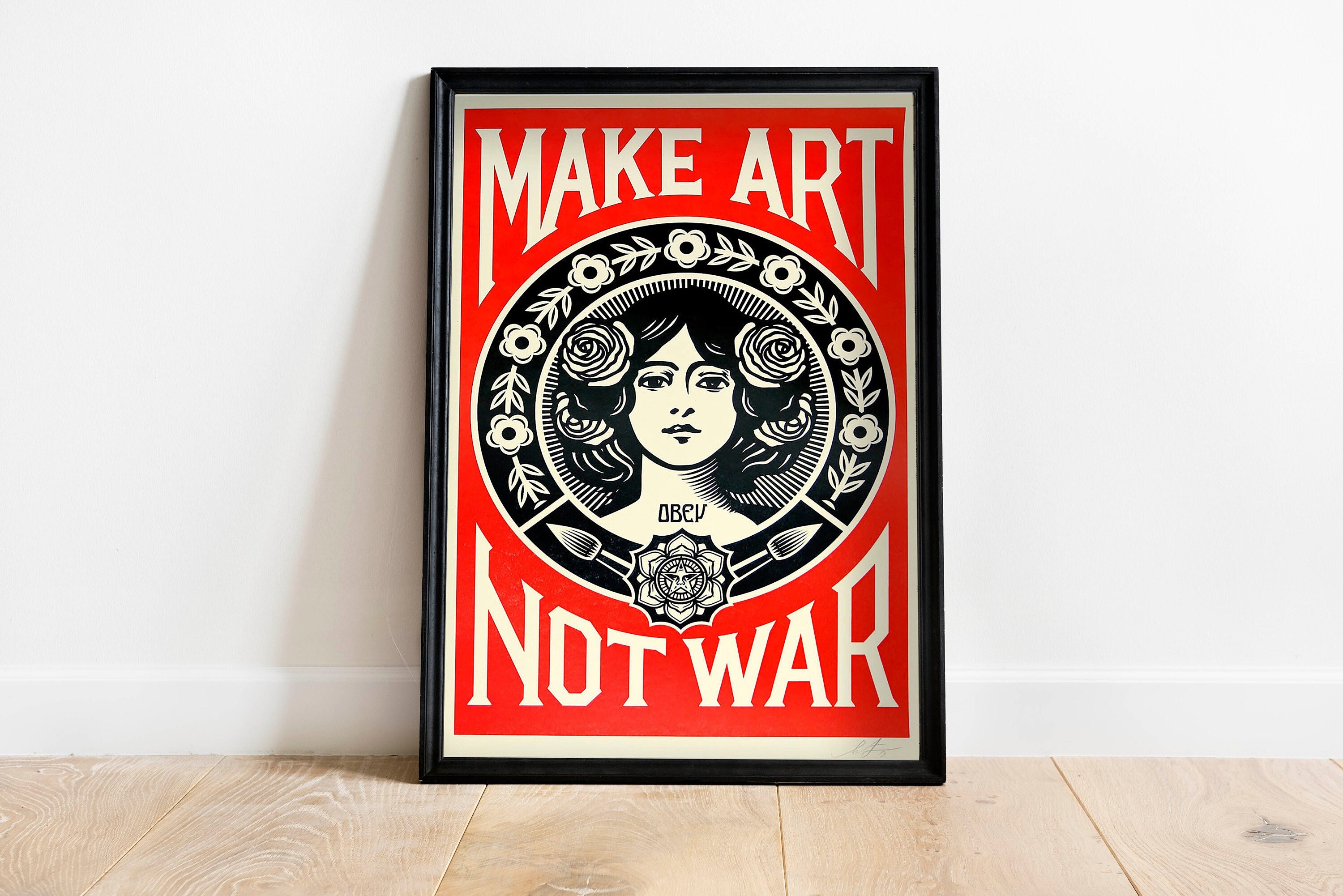Make Art Not War Poster: Retro Wall Art - Etsy