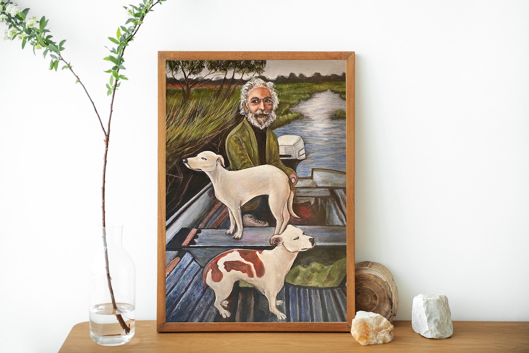 Goodfellas Old Man and Dogs Painting Poster, Good Fellas Poster Print ...