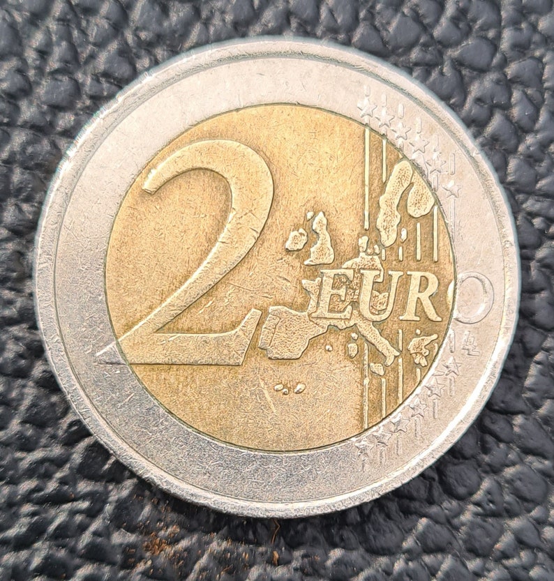 Frankrijk 2 Euro Munt Uit 2001 Zeldzaam Buitengewoon Met Meerdere Grote ...
