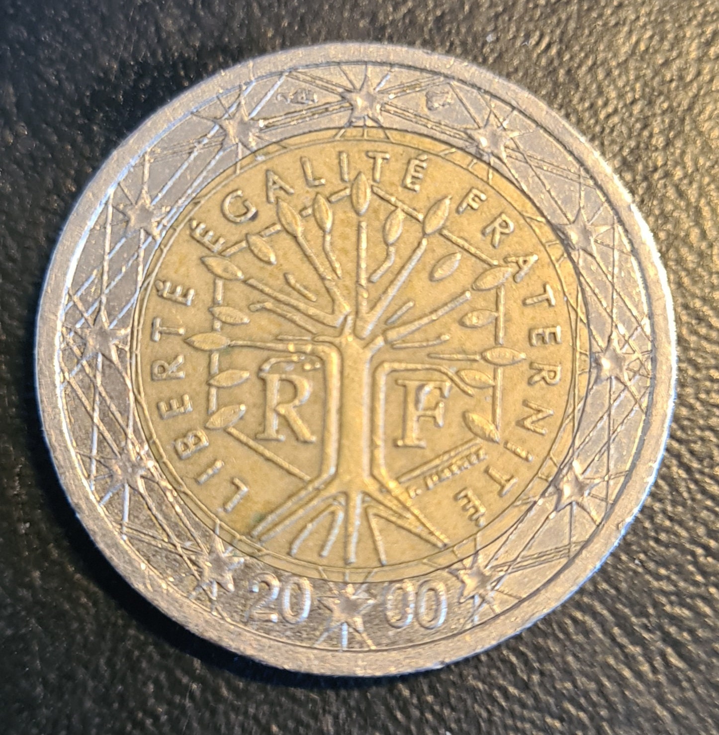 Frankrijk 2 euro munt uit 2000 Zeldzaam buitengewoon met meerdere grote ...