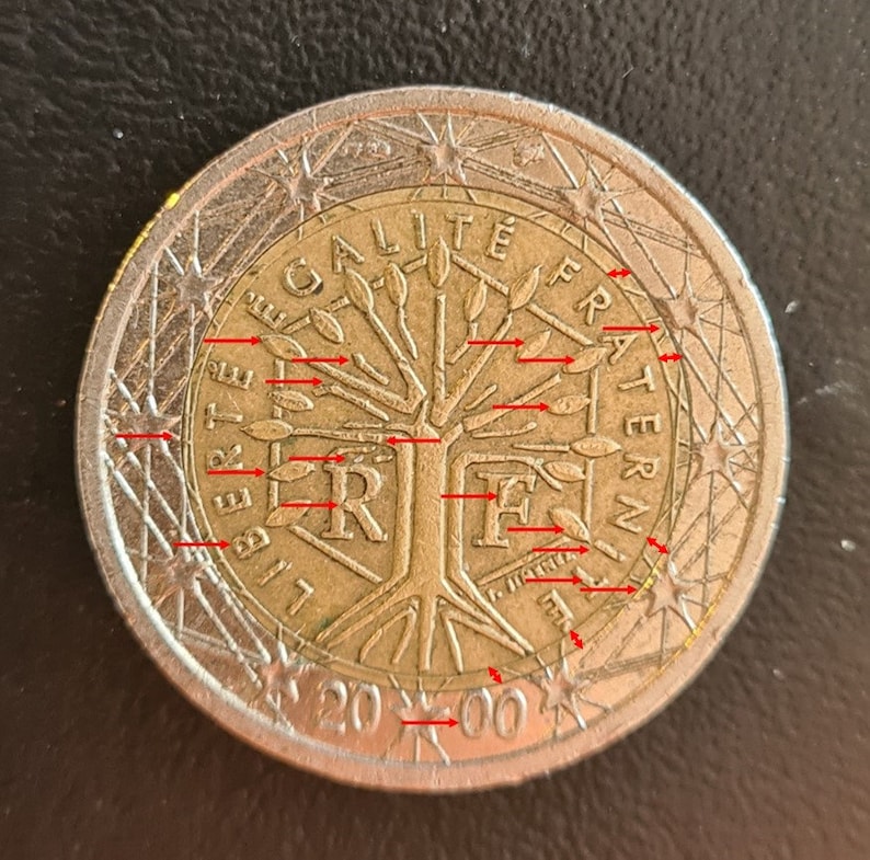 Frankrijk 2 euros munt uit 2000 Zeldzaam buitengewoon met meerdere ...