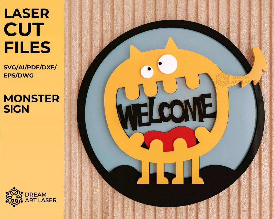 Halloween Welcome Door Sign, Door Hanger Template, Halloween Sign, Cute ...