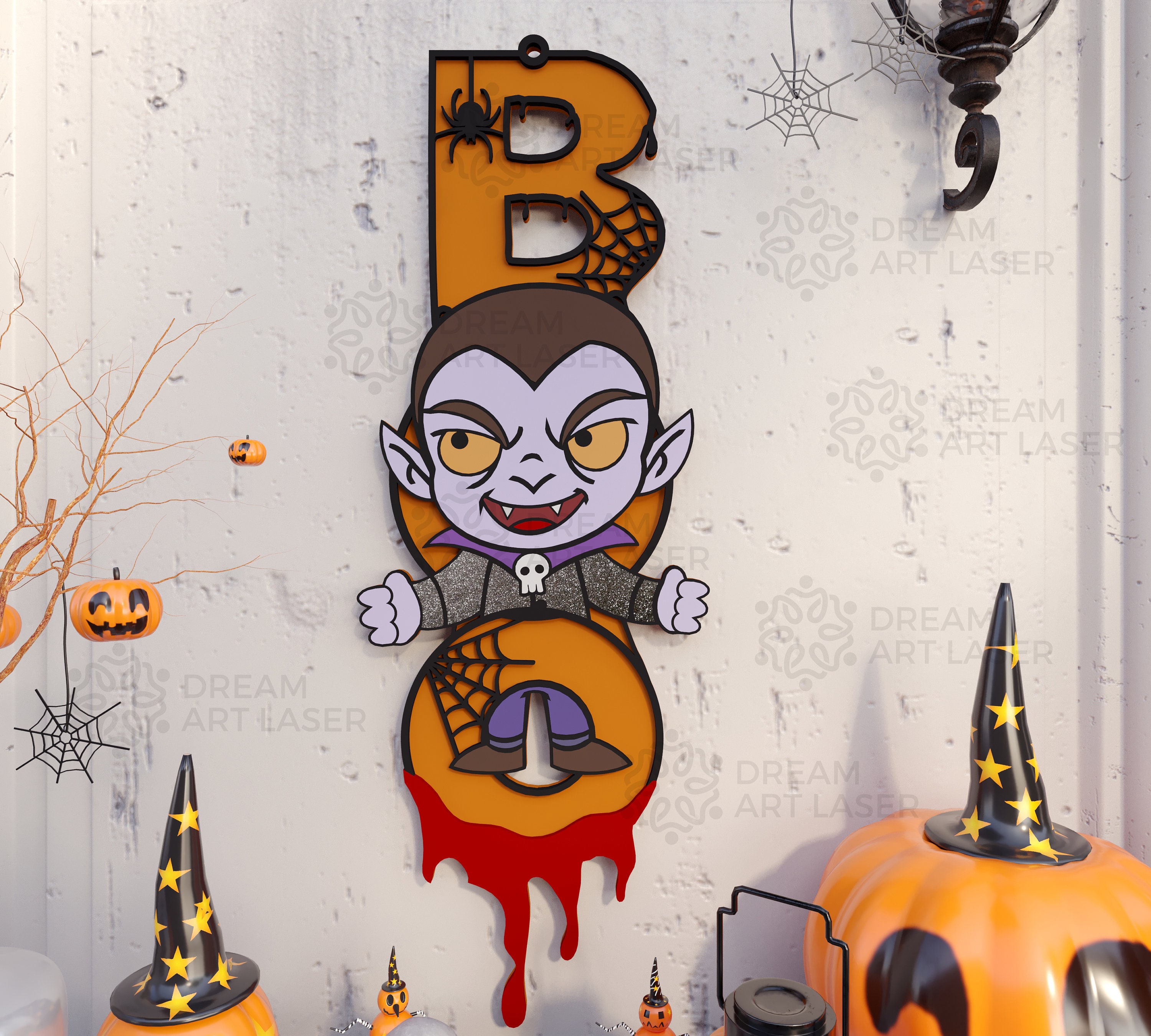 Boo Door Hanger Laser Cut File, Halloween Boo Sign Cricut File ...
