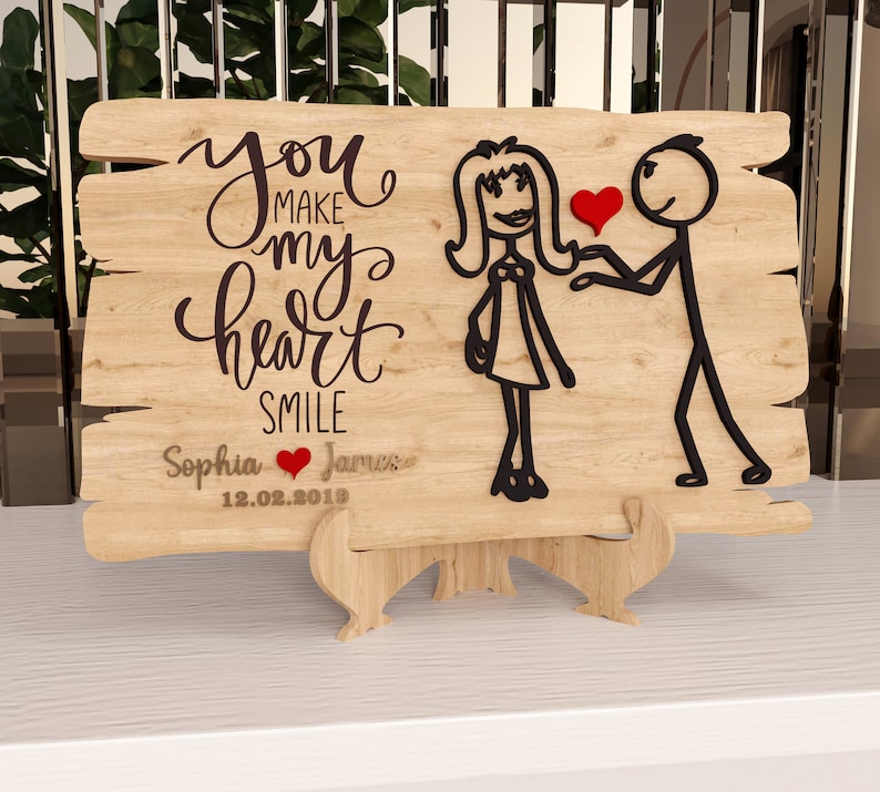 Personalized Couple Sign Laser Cut, Couple Laser Cut File, Valentines ...