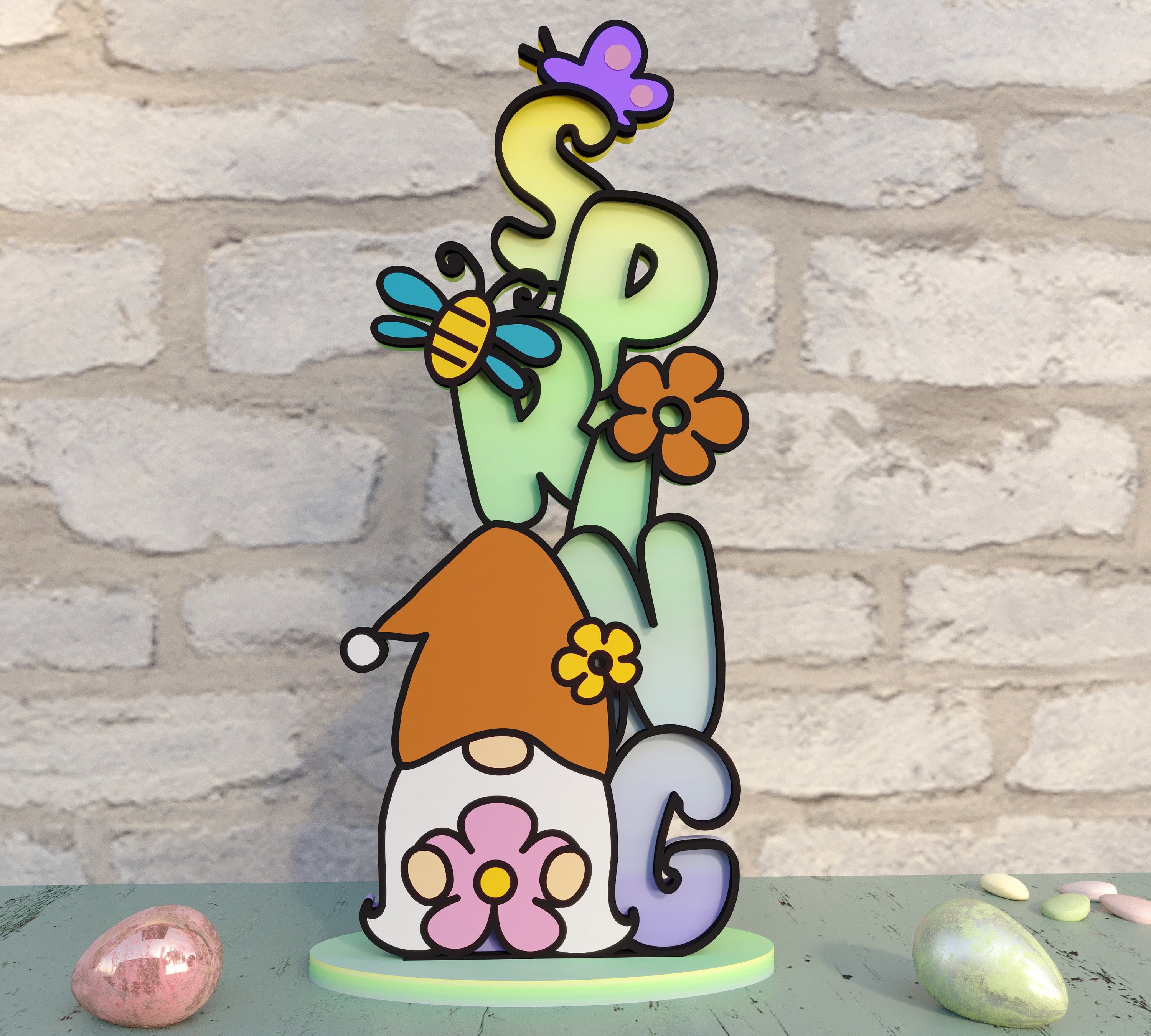 Easter Sign Laser Cut Files, Spring Sign, Easter Glowforge File, Easter ...