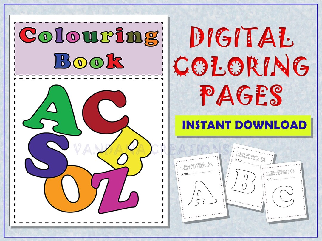Printable ABC Coloring Book | Alphabet Coloring Pages | Back to School ...