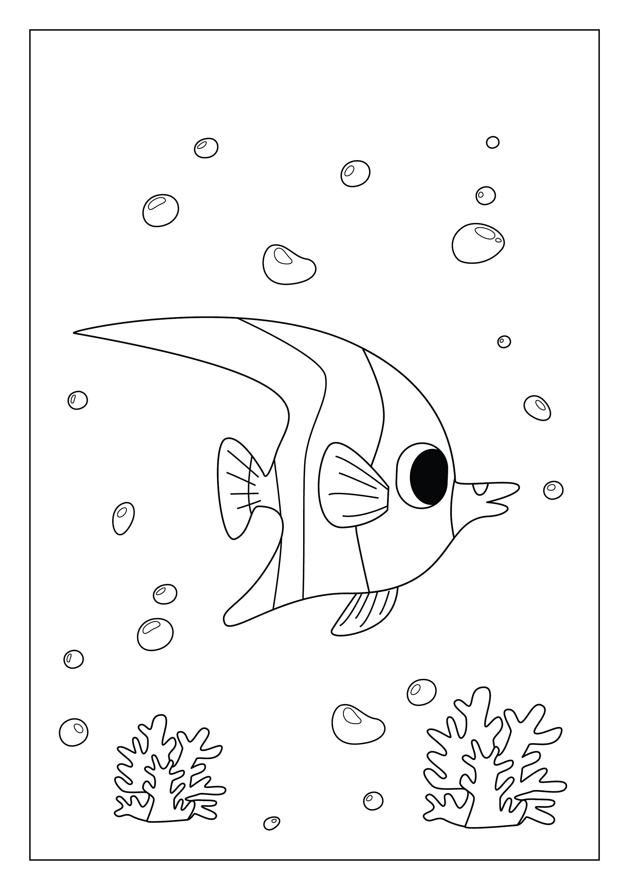 Printable Coloring Book | Water Animals Coloring Pages | Preschool ...