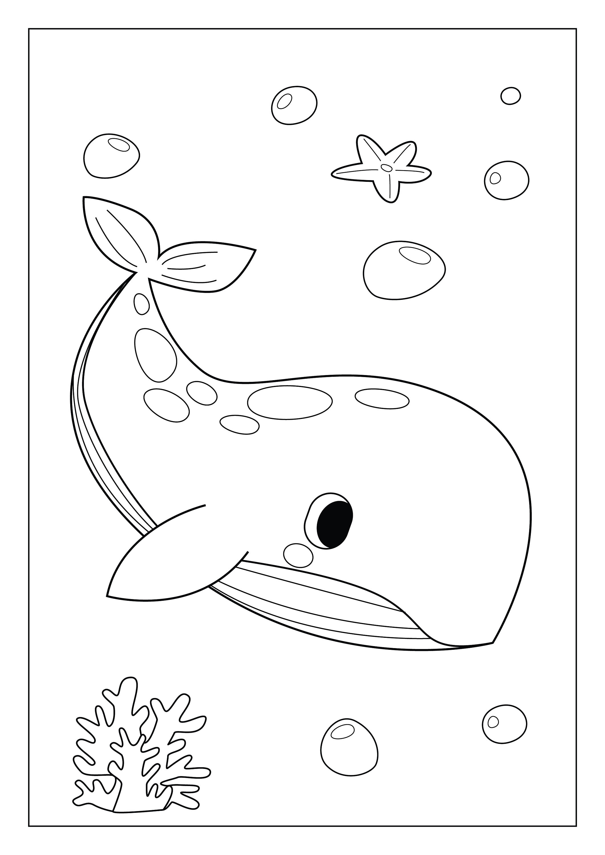 Printable Coloring Book | Water Animals Coloring Pages | Preschool ...