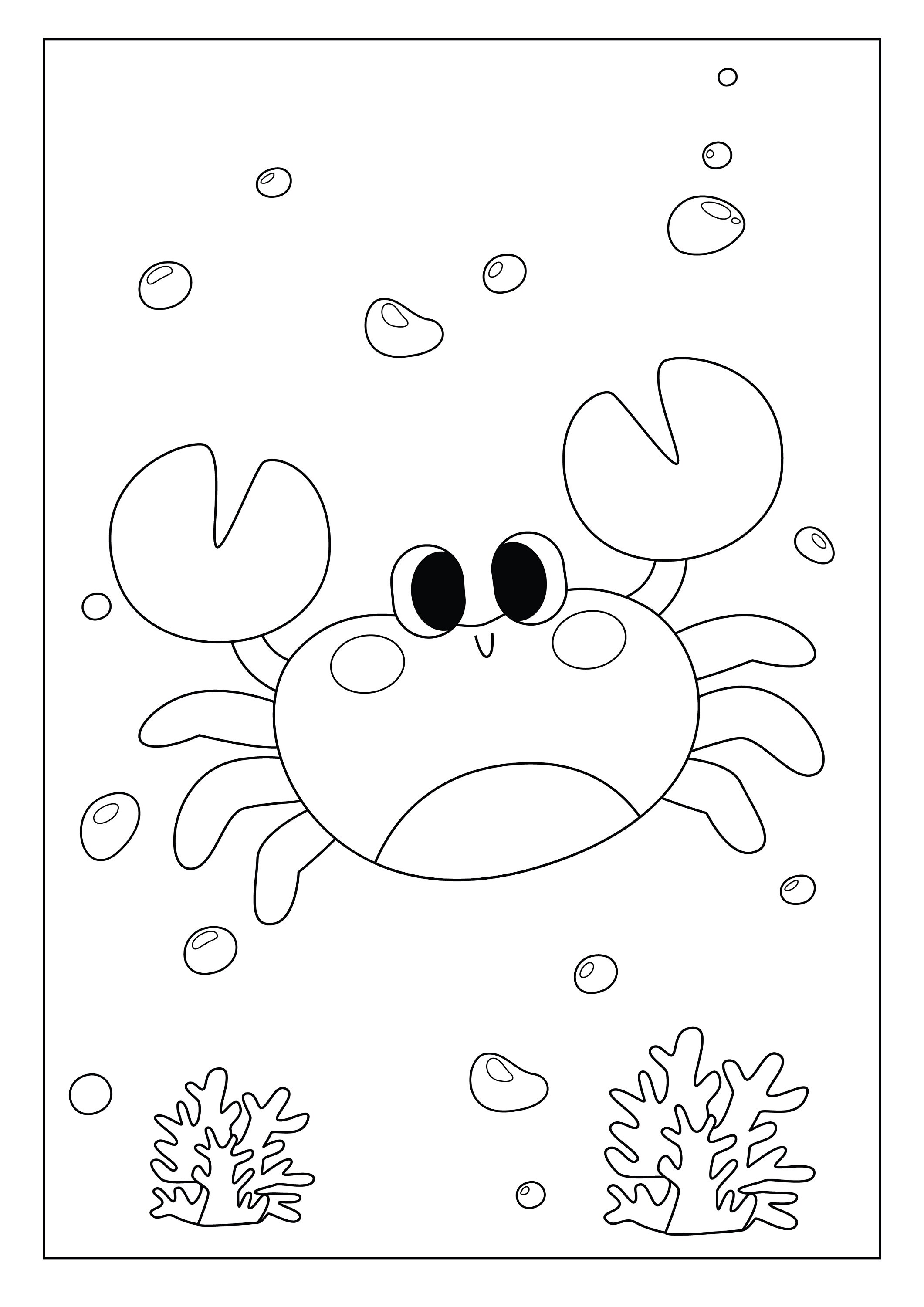 Printable Coloring Book | Water Animals Coloring Pages | Preschool ...