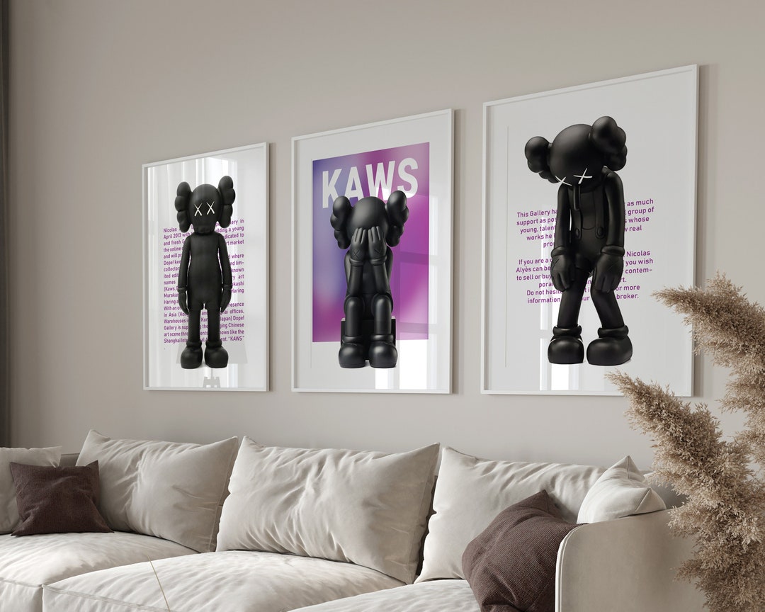Hypebeast Toys Poster Set of 3, Trendy Retro Wall Art, Hypebeast Figure ...