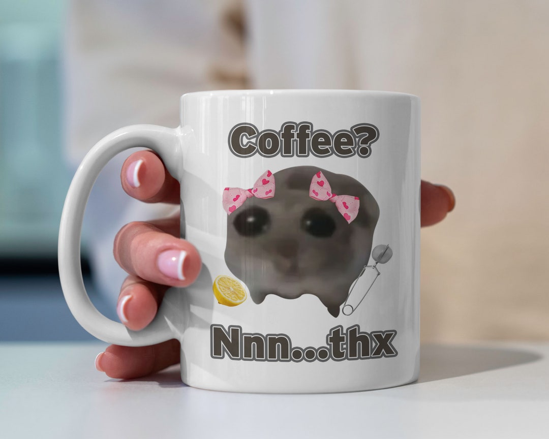 Sad Hamster Mug - Viral Tiktok Trend, Emotional Coffee Cup, Cute Animal ...