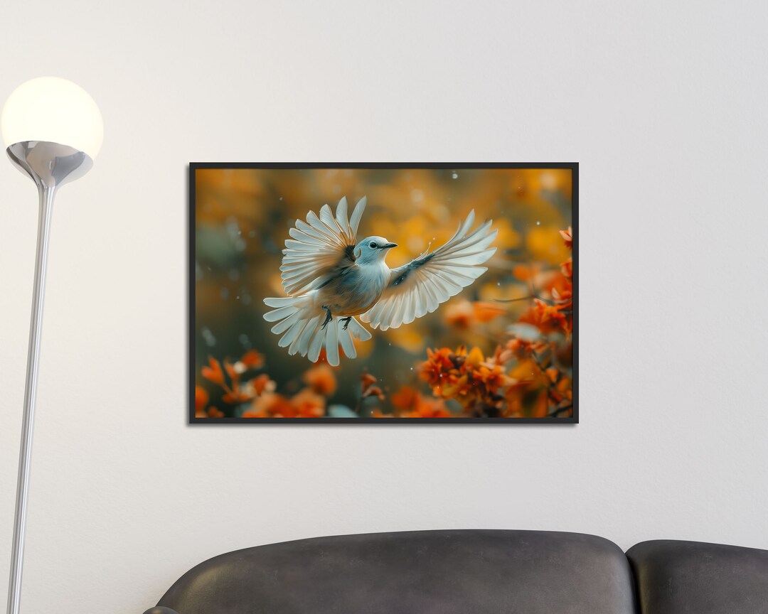 Light-vented Bulbul Bird Photography Poster - Bird in Flight Wall Art ...