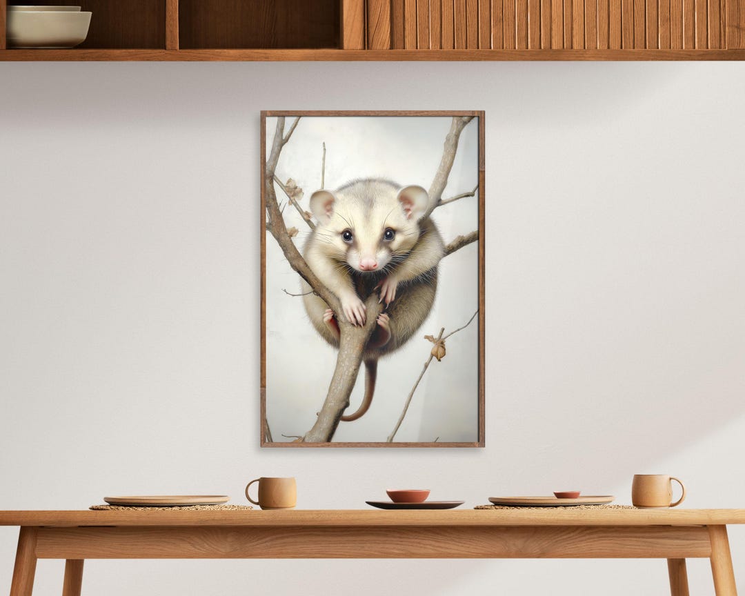 Adorable Possum Wall Art - Cute Animal Poster, Wildlife-inspired Decor ...