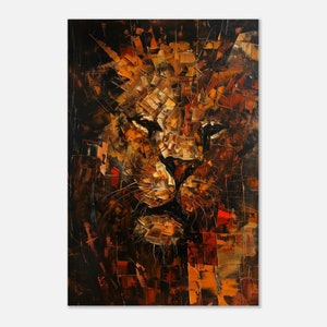 Abstract Animalia Lion – Vibrant Wildlife Wall Decor, Poster, Art Print ...