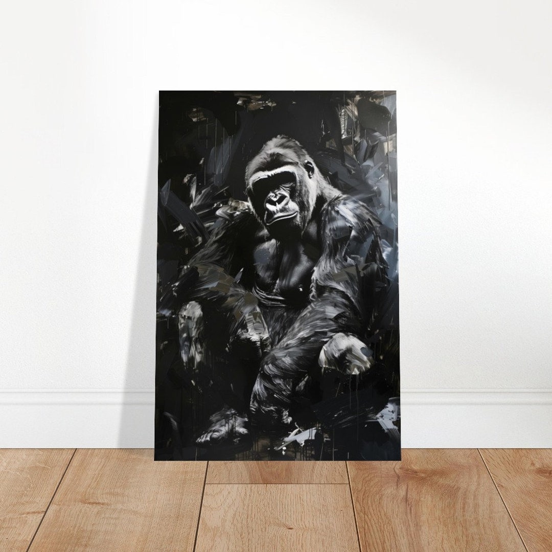 Abstract Animalia Gorilla Special – Abstrakter Kunstdruck, Wandkunst ...