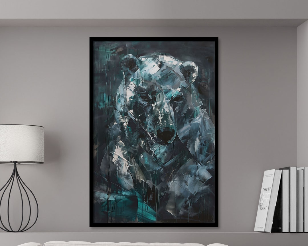 Printable Abstract Animalia - Polar Bear - Digital Art Wall Decor ...