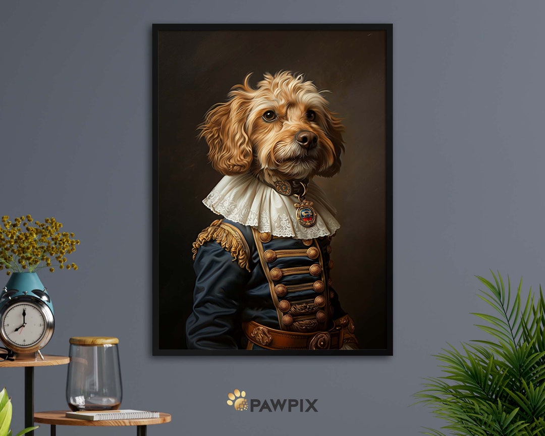 Royal Havapoo Poster, Aristocratic Dog Portrait, Renaissance Pet Wall ...