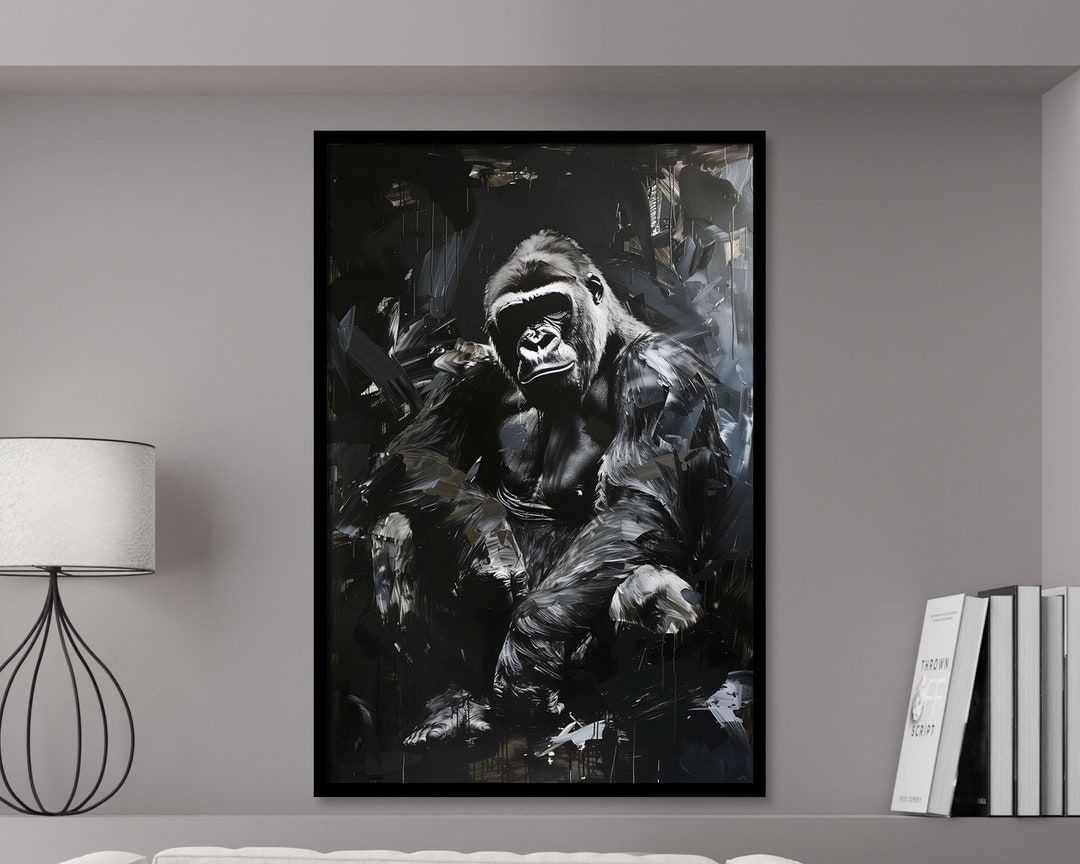 Printable Abstract Animalia - Gorilla Special - Digital Art Wall Decor ...