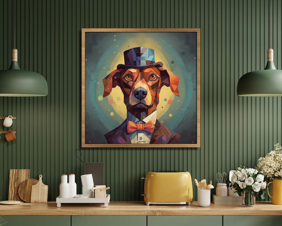 Printable Wall Art cubism Dog Poster, Digital Print - Etsy