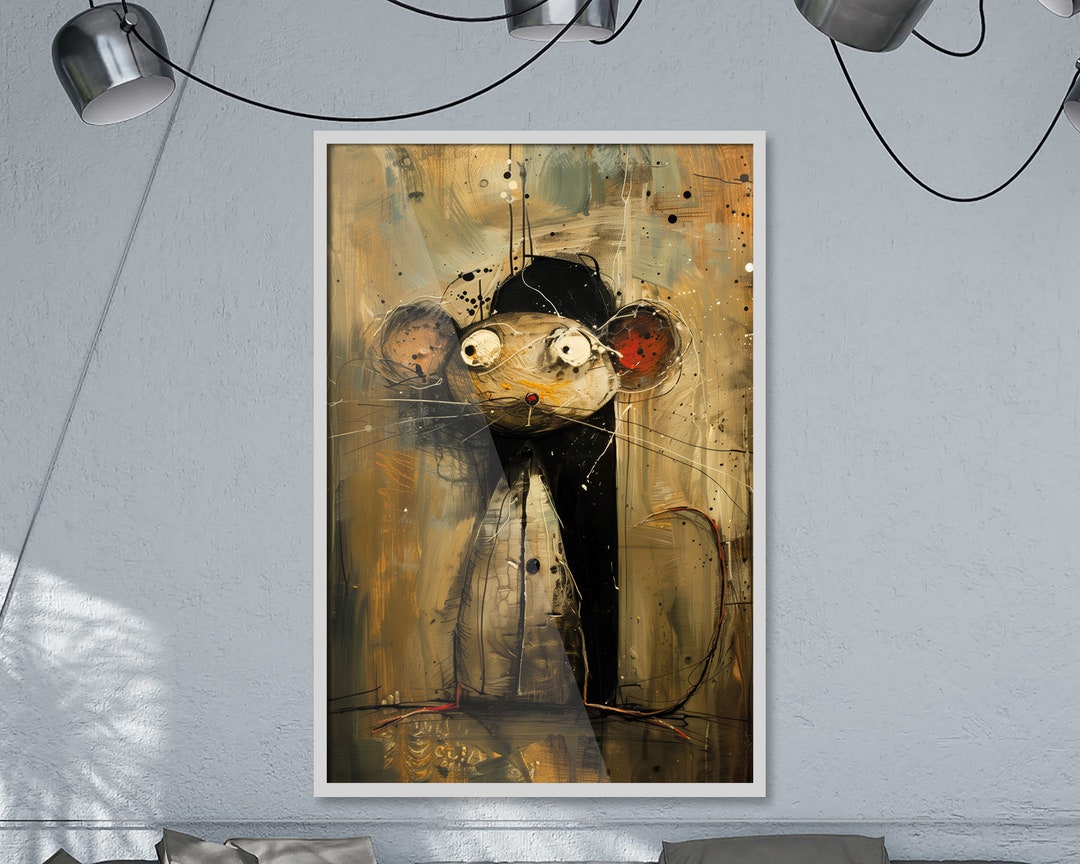 Printable Crazy Creatures - Mouse - Crazy Digital Art Wall Decor ...