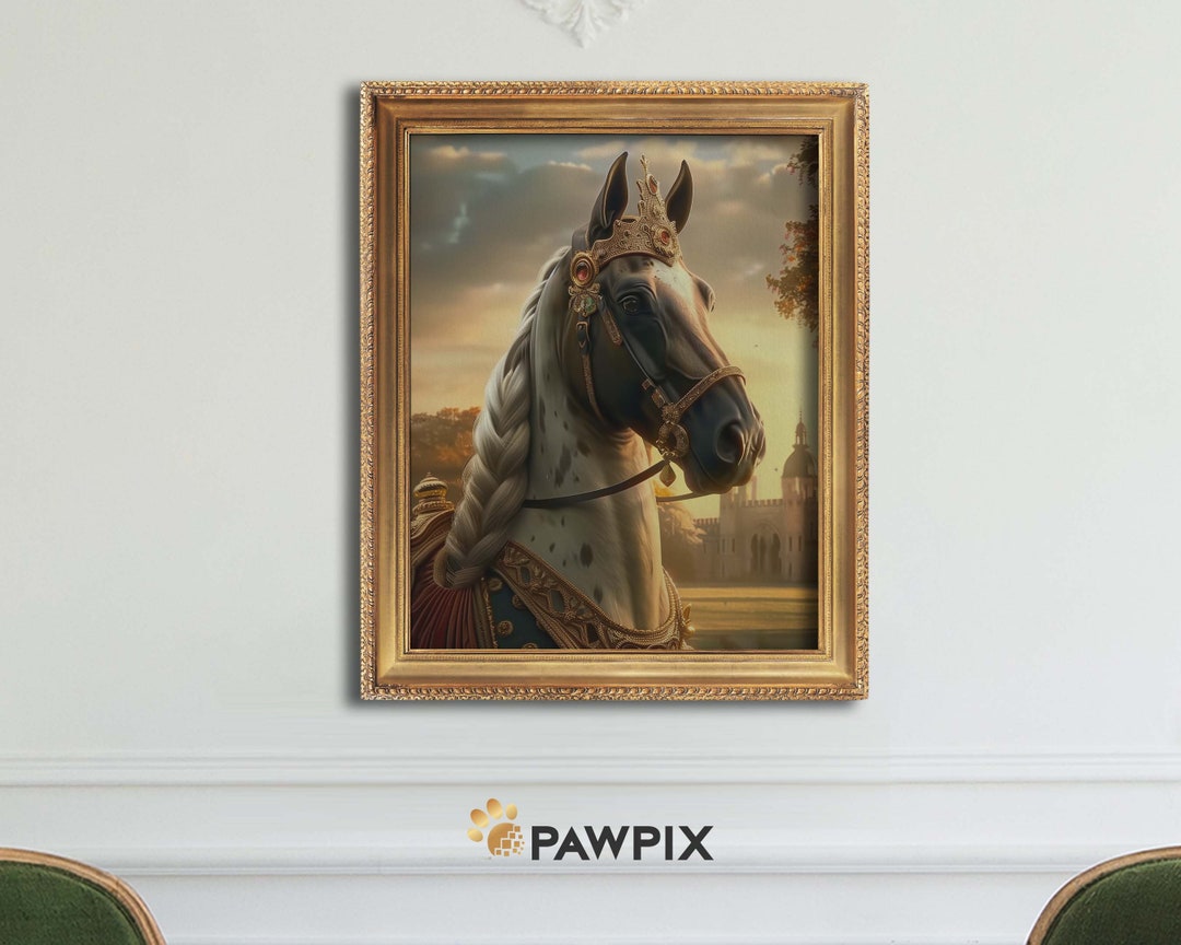Royal Horse Poster, Majestic Stallion Wall Art, Baroque Horse Print ...