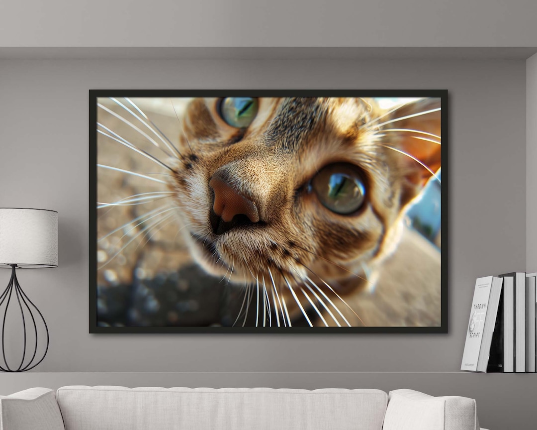 Printable Close Up! Cat - Vibrant Animal Photography, Wildlife Poster ...