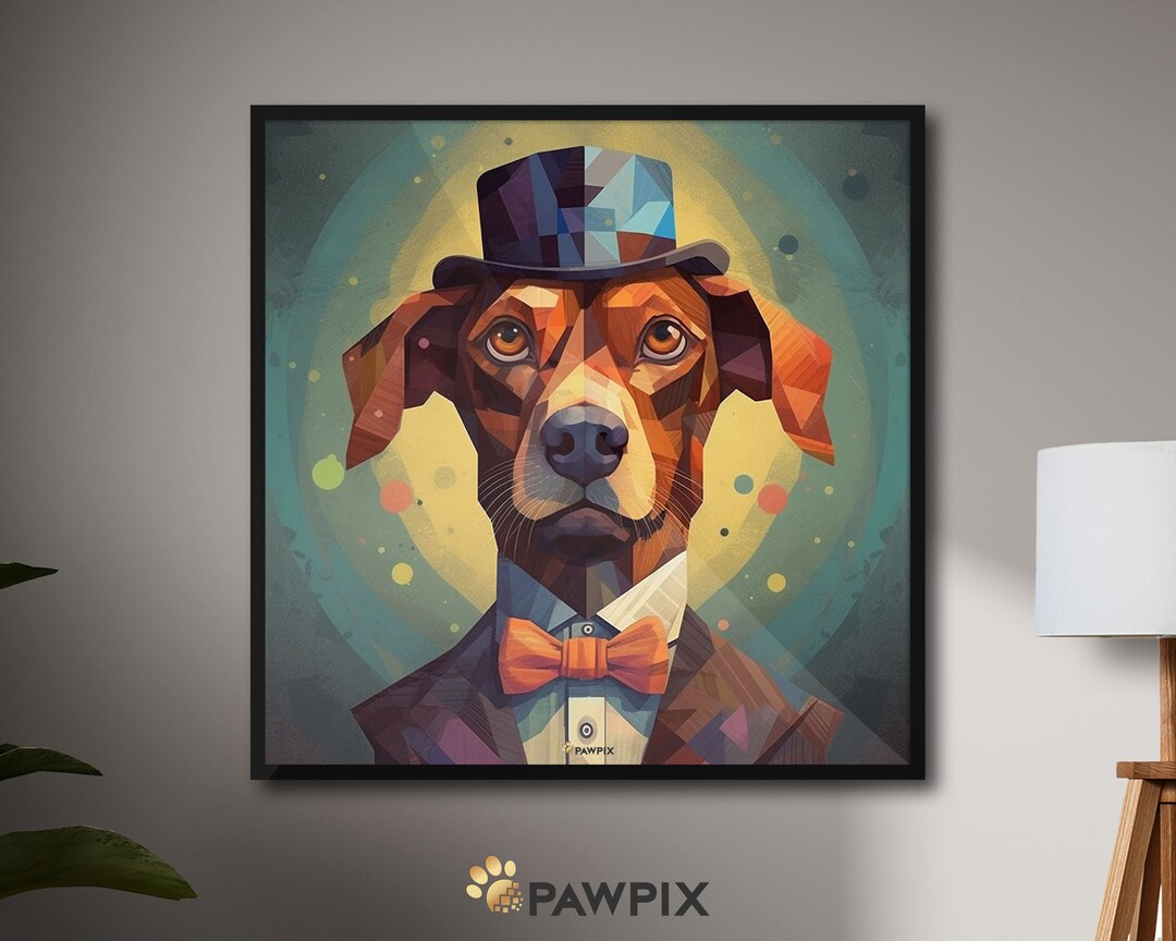 Printable Wall Art cubism Dog Poster, Digital Print - Etsy