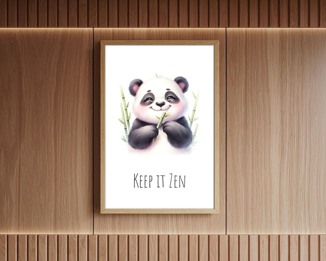 Keep It Zen Koala Fine Art Print - Colorful Calming Wall Art, Pastel ...