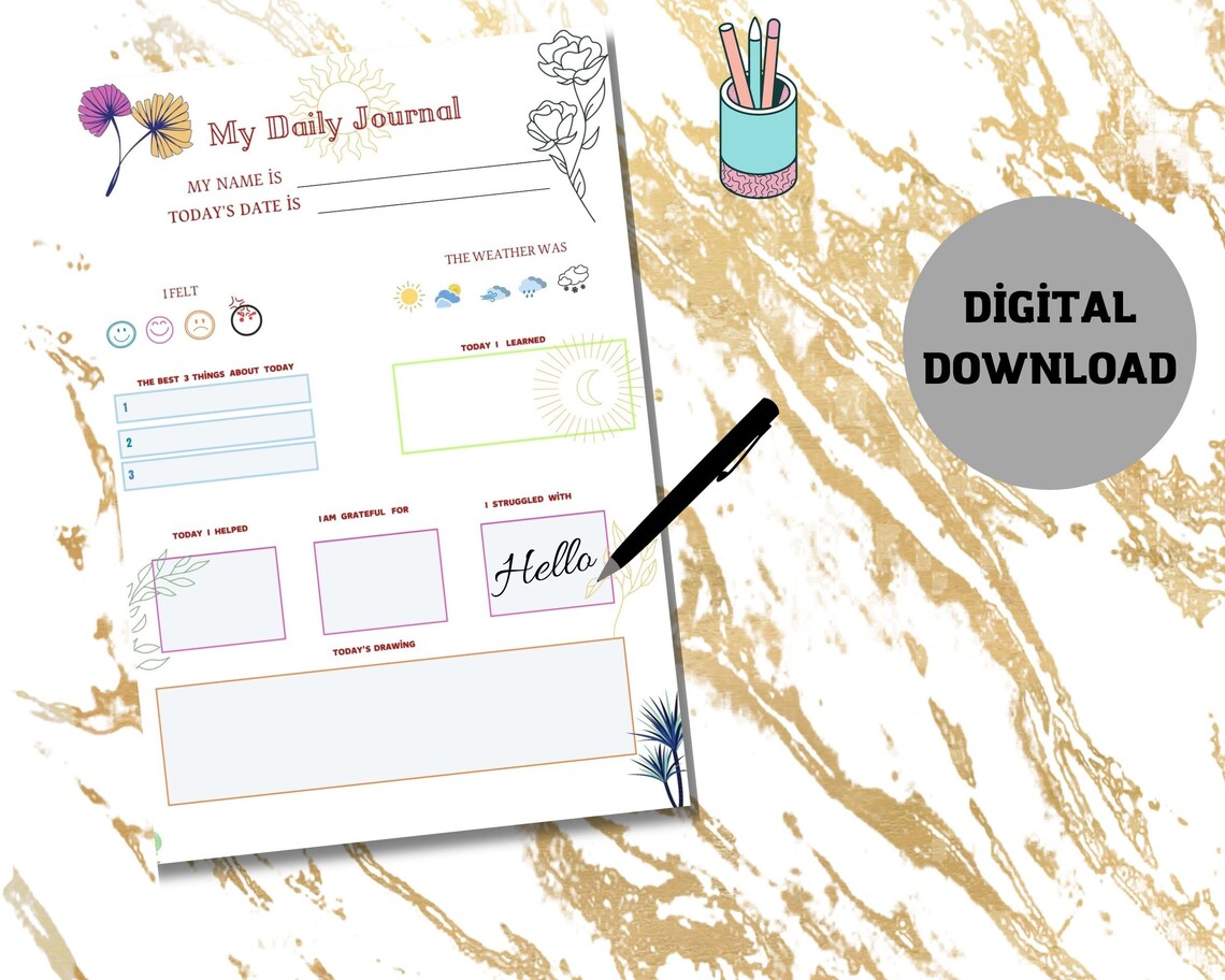 Kids Daily Journal for Kids | Diary for Children | Kids Activity ...