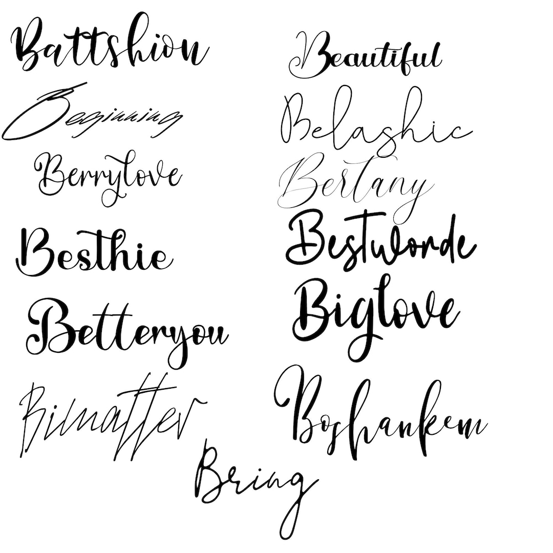 13 Modern Font Bundle B Series Cricut Fonts, Procreate Fonts, Canva ...