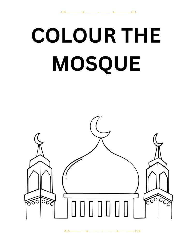 Hajj Busy Book for Little Kids - Colouring Book - Printable - Mosque ...