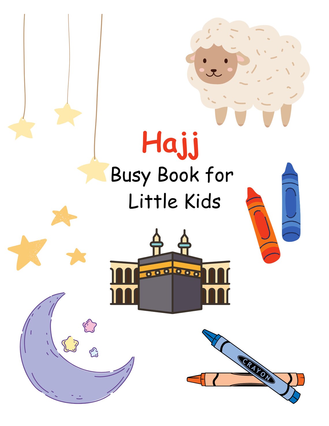 Hajj Busy Book for Little Kids - Colouring Book - Printable - Mosque ...