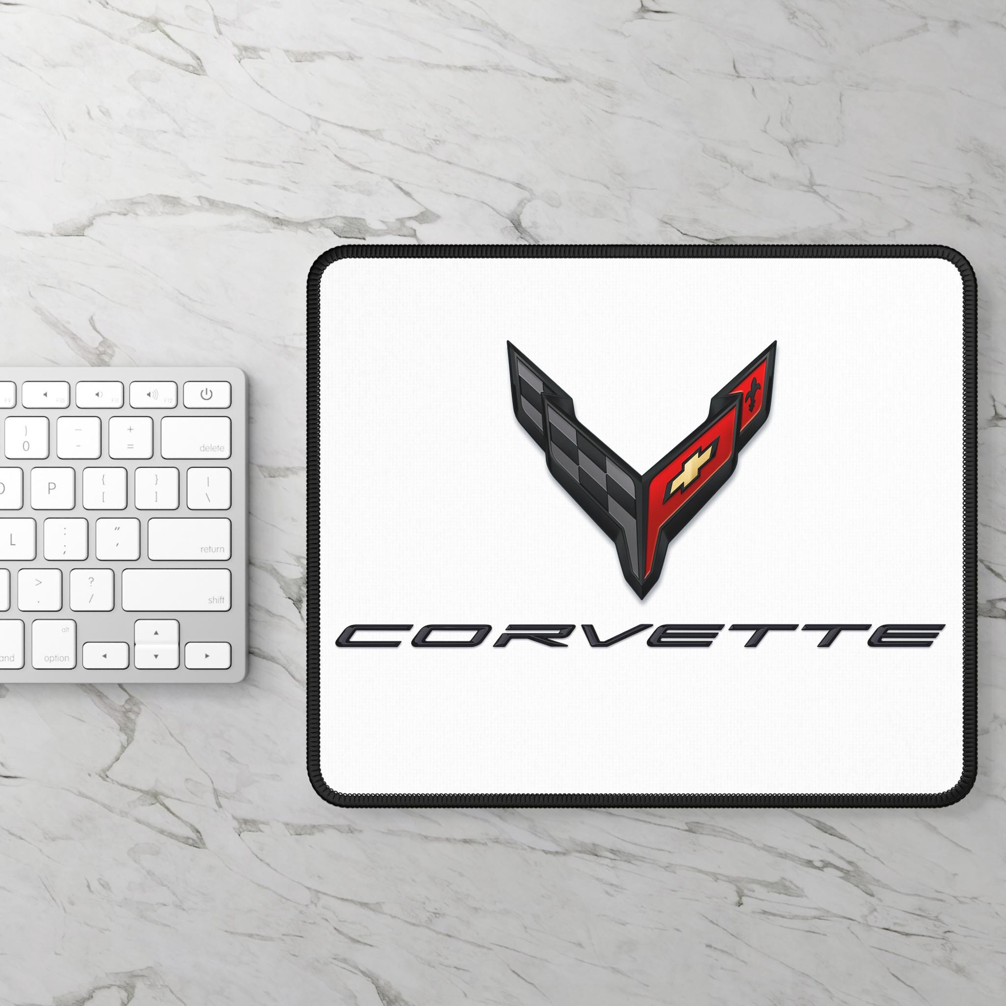 Corvette C8 Racing Flag-inspired Carbon Style Mouse Pad | Premium ...