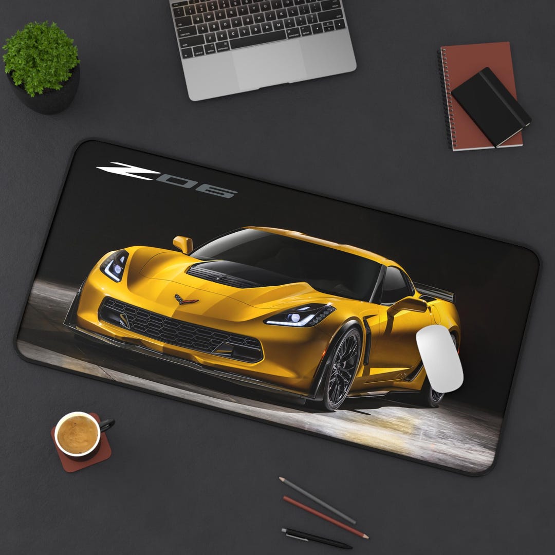 2015 Corvette Z06 Racing Desk Mat Mouse Pad 3 Sizes Premium Stitched ...
